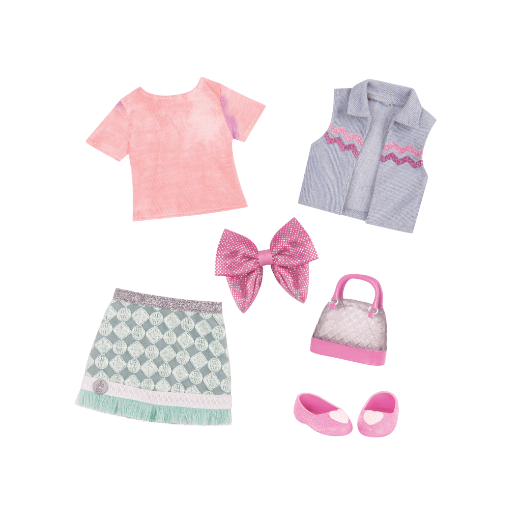 Spun Sugar Fun | Doll Cotton Candy Skirt Outfit | Glitter Girls