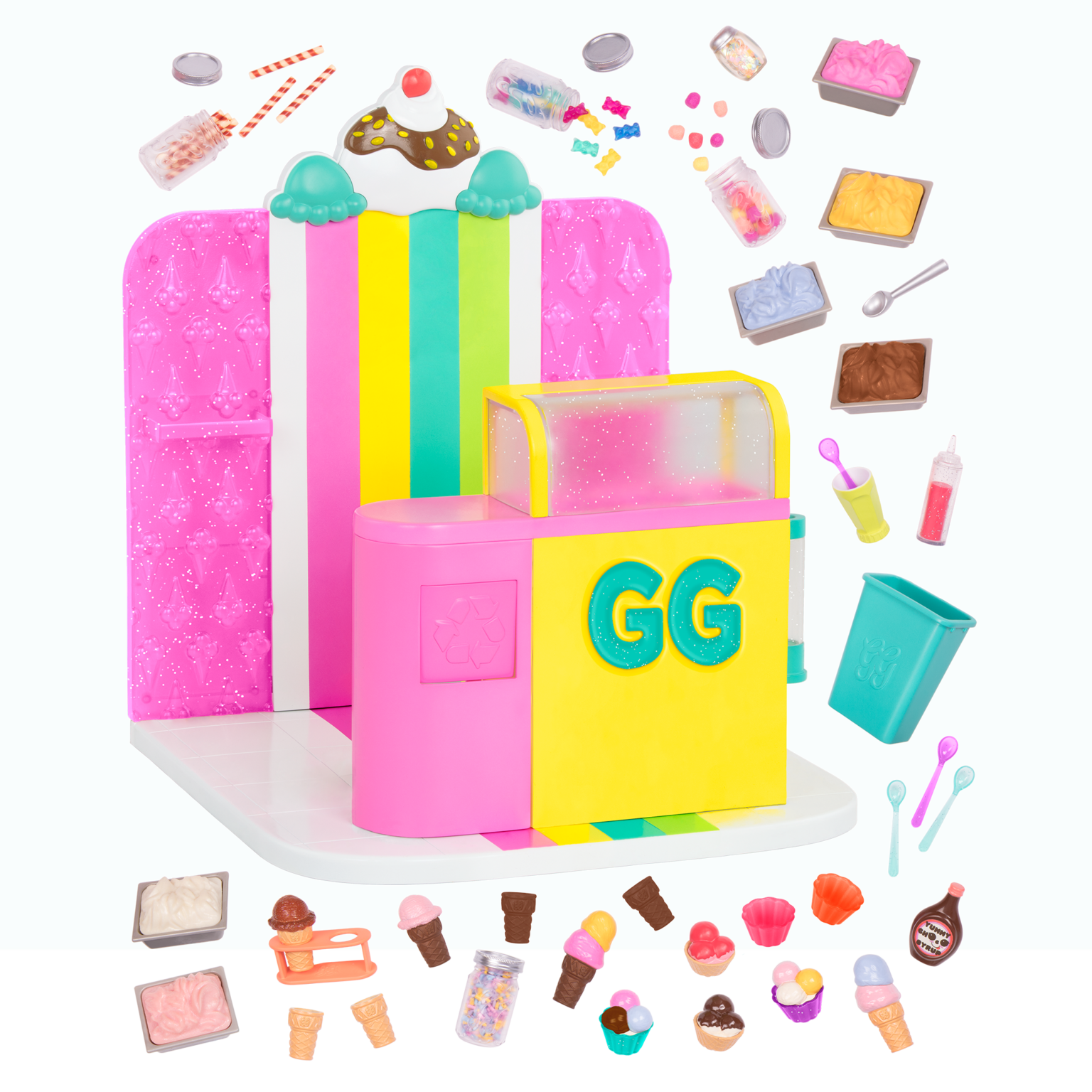 14" Doll Ice Cream Shop Playset | Glitter Girls